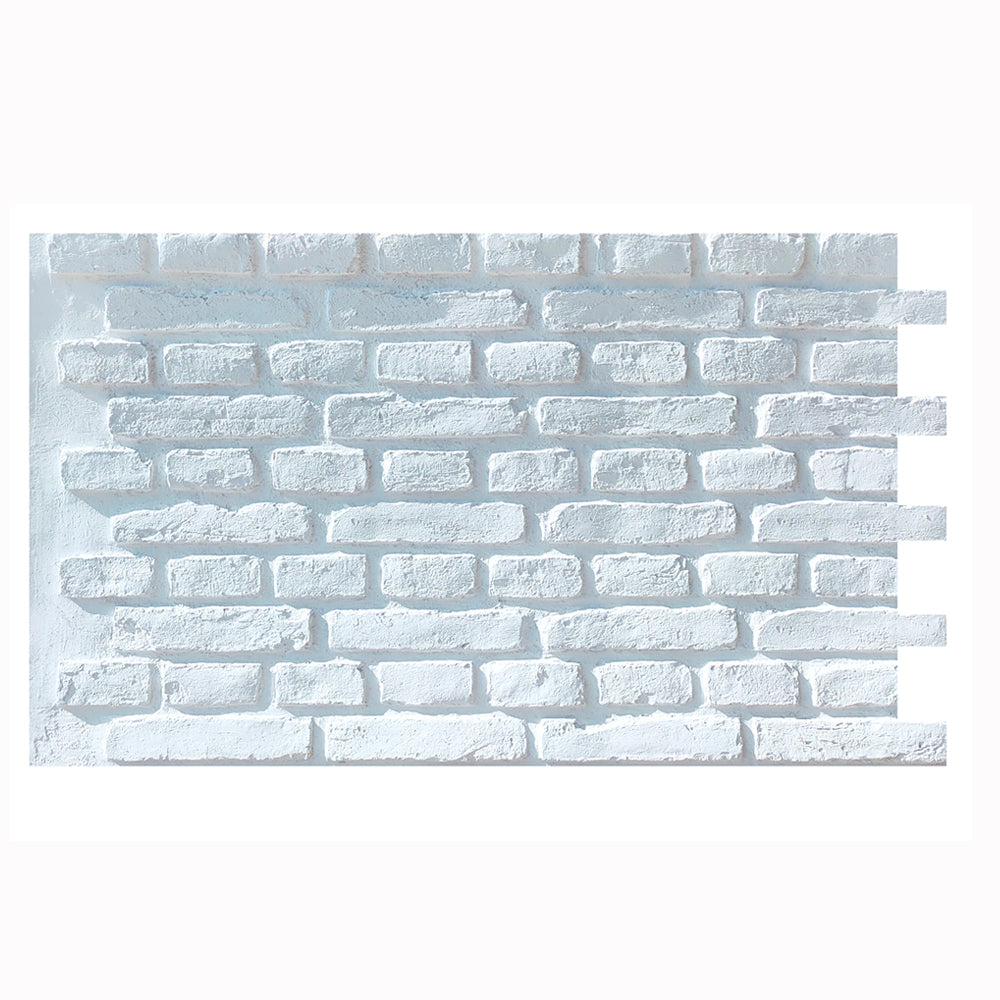 3D brick wall panel white – DryiInsta